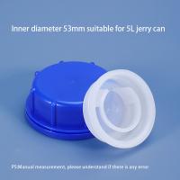 China 2022 Plastic Lid 53mm Blue Screw Cap Lid For 5L Jerry can Customized Logo Acceptable for sale