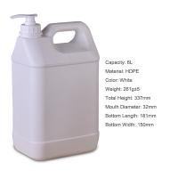 China HDPE Square Plastic Jerry Can 1L 6L 10L Food Grade with Pump for Water Wine Oil Storage for sale