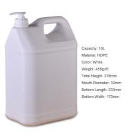 China HDPE Square Plastic Jerry Can 1L 6L 10L Food Grade with Pump for Water Wine Oil Storage for sale