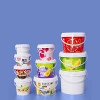 China Food Grade Safe 300ML Plastic Bucket With Lid for Chocolate Spread Peanut Butter Sauce Cookies Storage for sale