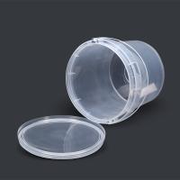 China 600ML Custom IML Printing Clear Plastic Buckets With Lids for Heat Transfer Printing for sale