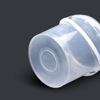 China 600ML Custom IML Printing Clear Plastic Buckets With Lids for Heat Transfer Printing for sale