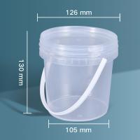 China 1L Clear Plastic Bucket With Pull-Ring Lid for Food Grade Packaging Needs for sale