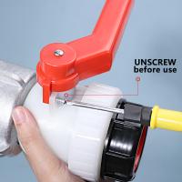 China IBC Tank Tote Water Drain Tank Adapter with Coarse Thread PP Ball Valve DN40 DN50 DN60 for sale