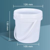 China Round 1L Clear Plastic Bucket With Lid Suitable for Water and Food Grade for sale