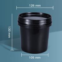 China Round 1L Clear Plastic Bucket With Lid Suitable for Water and Food Grade for sale