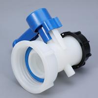 China IBC Tank Tote Water Drain Tank Adapter with Coarse Thread PP Ball Valve DN40 DN50 DN60 for sale