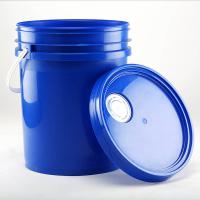 China 20 Liter Plastic Bucket With Flex Spout Lid And Customized Logo For Oil Storage Needs for sale