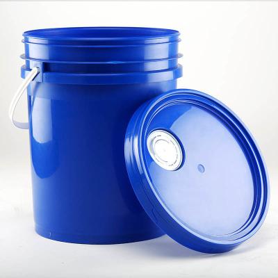 China 20 Liter Plastic Bucket With Flex Spout Lid And Customized Logo For Oil Storage Needs for sale