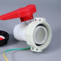 China Structure Butterfly Valve Media Water DN50 75MM Plastic HDPE Valve for IBC Water Tank for sale