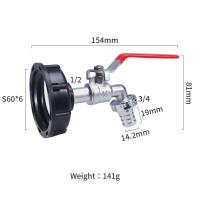 China IBC Tank Adapter Replacement Valve Fitting Reducing Connector for Home Garden Water for sale