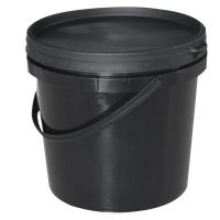 China 2L Plastic Pail With Handle And Lid For Food Biscuit Popcorn With Silk Screen Printing for sale
