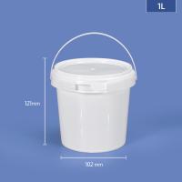 China Store Your Ice in Style with 1000ml Round Plastic Bucket and Lid Set for sale