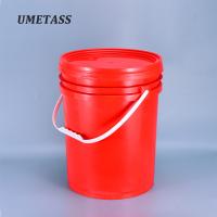 China Transparent 5 Gallon Round Plastic Bucket with Lid and Handle Made of 100% Material for sale
