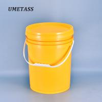 China Transparent 5 Gallon Round Plastic Bucket with Lid and Handle Made of 100% Material for sale