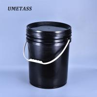 China Transparent 5 Gallon Round Plastic Bucket with Lid and Handle Made of 100% Material for sale
