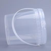 China Water Round Transparent PP Plastic Pail Buckets Packaging With Lids for sale