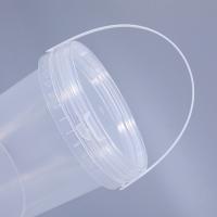 China Water Round Transparent PP Plastic Pail Buckets Packaging With Lids for sale