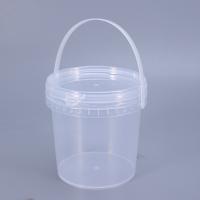 China Water Round Transparent PP Plastic Pail Buckets Packaging With Lids for sale