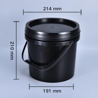 China 1L 2L 3L 4L 5L Empty Plastic Paint Bucket With Lids For Industrial Pail With White Lid for sale