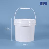 China Food Pickle Storage Pail 4L Plastic PP Bucket With Sealing Lid Heat Transfer Printing for sale