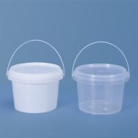 China 500ml Plastic Food Bucket With Handle for Liquid Honey Yogurt Popcorn Packing Container for sale