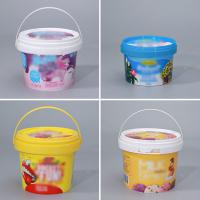 China 500ml Plastic Food Bucket With Handle for Liquid Honey Yogurt Popcorn Packing Container for sale