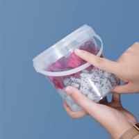 China 1000ml 1L Food Grade Plastic Bucket with Handle for Chocolate Candy Cookies Storage Container for sale