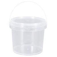 China 1000ml 1L Food Grade Plastic Bucket with Handle for Chocolate Candy Cookies Storage Container for sale