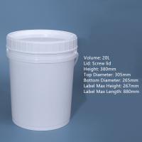 China Screw Lid 20L Plastic Bucket for Thicken PP Fermentation Barrel and Fishing Container for sale