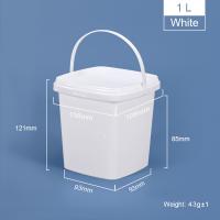 China 280ml 500ml 1L 2L Square Plastic Bucket with Lid - Custom Printed Food-Grade Containers for Party Candy and Storage for sale