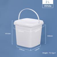 China 280ml 500ml 1L 2L Square Plastic Bucket with Lid - Custom Printed Food-Grade Containers for Party Candy and Storage for sale