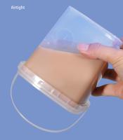 China Printing Round 1 Liter Transparent Plastic Bucket for Chocolate Cookies Food Package for sale