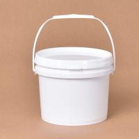 China Small 3L Round Food Grade Container Unbreakable PP Plastic Bucket With Handle Lid for sale