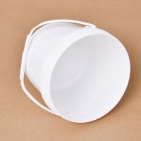 China Small 3L Round Food Grade Container Unbreakable PP Plastic Bucket With Handle Lid for sale