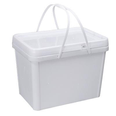 China 1.5L-25L Square Rectangle PP Bucket With Lid for Silk Screen and Heat Transfer Printing for sale