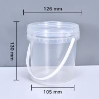 China Custom Color 1L Plastic Bucket With Lid For Keeping and Preserving Black Pepper Sauce for sale