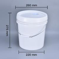 China 10L Plastic Paint Bucket With Metal Handle For Chemical Industry Silk Screen Printing for sale