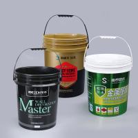 China 10L Plastic Paint Bucket With Metal Handle For Chemical Industry Silk Screen Printing for sale
