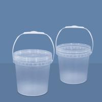 China 3L Food Grade PP Plastic Pails with Custom Logo Printing - Round Shape Industrial Containers for sale