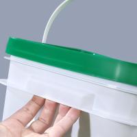 China 5L 10L 16L 25L Orange Square Plastic Bucket Food Grade PP Material for Supermarket Storage for sale