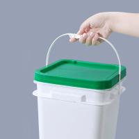 China 5L 10L 16L 25L Orange Square Plastic Bucket Food Grade PP Material for Supermarket Storage for sale