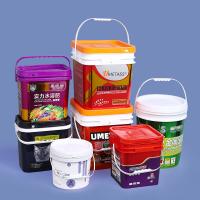 China Custom Logo 10L Plastic Bucket for Silk Screen Printing - Food Grade HDPE Container with 10 Liter Capacity for sale