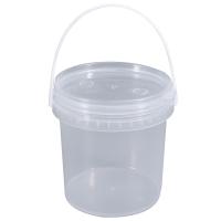 China 750ML Round White/Clear Reusable PP Plastic Bucket Bottle for Yogurt Parfait by UMETASS for sale