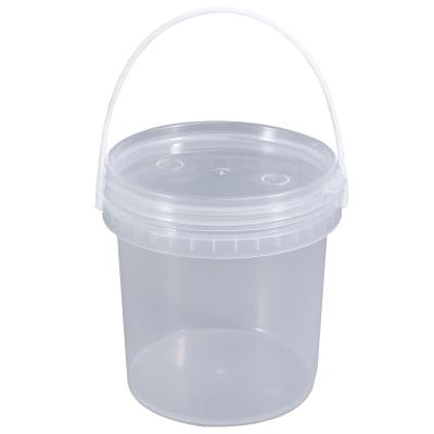 China 750ML Round White/Clear Reusable PP Plastic Bucket Bottle for Yogurt Parfait by UMETASS for sale