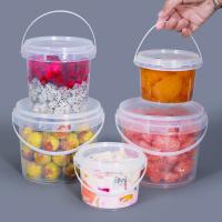 China 750ML Round White/Clear Reusable PP Plastic Bucket Bottle for Yogurt Parfait by UMETASS for sale