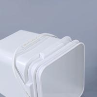 China Plastic Handle 5 Gallon Black Square Plastic Bucket for Customize LOGO Custom Buckets for sale