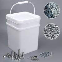 China Plastic Handle 5 Gallon Black Square Plastic Bucket for Customize LOGO Custom Buckets for sale