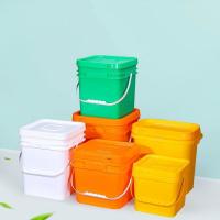 China Custom Color 20L Food Grade PP Plastic Paint Bucket - 5L to 25L Capacity Options for sale