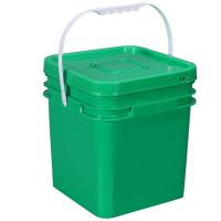 China White / Yellow Square Plastic Grow Bucket For Mushroom Farming for sale